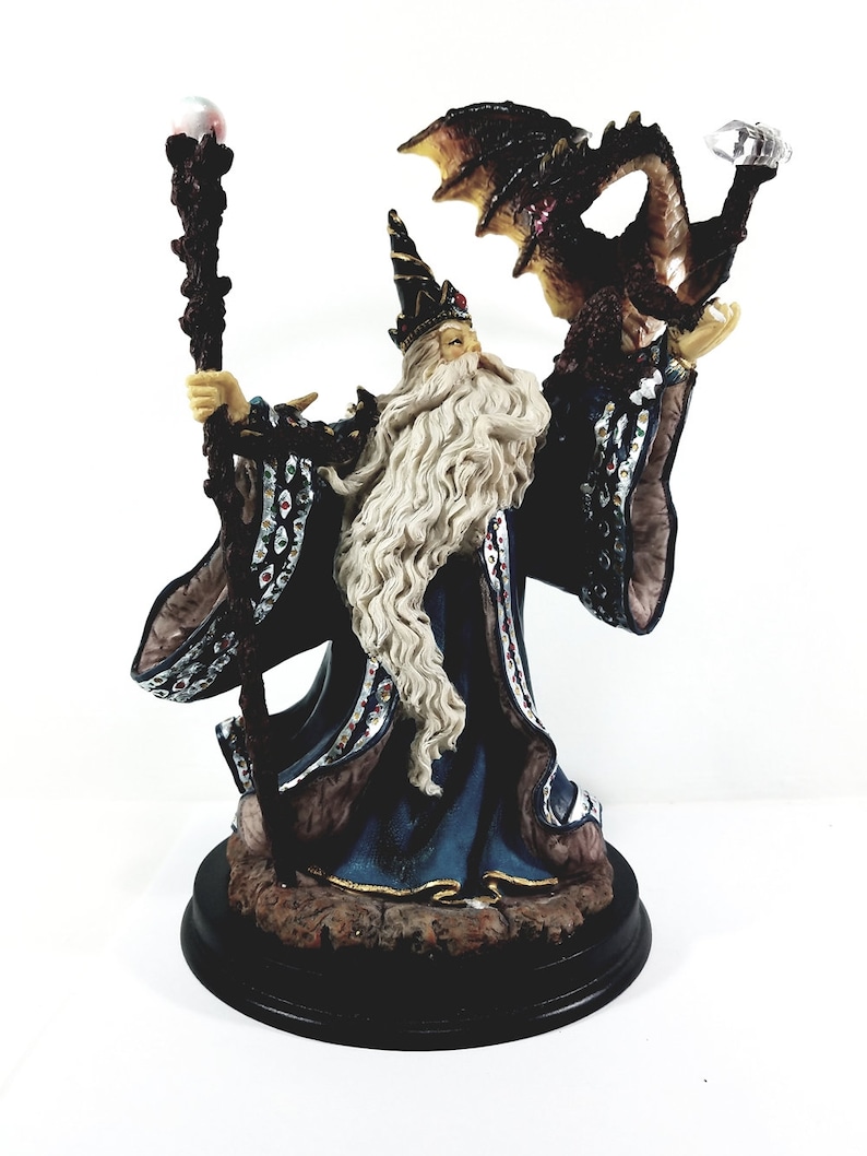 Wizard Magician Collectible Fantasy Figurine Statue With - Etsy