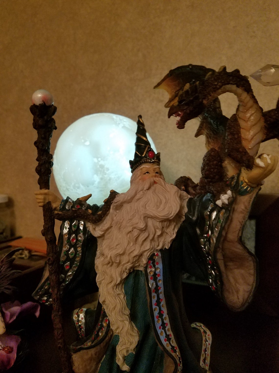 Wizard Magician Collectible Fantasy Figurine Statue With - Etsy