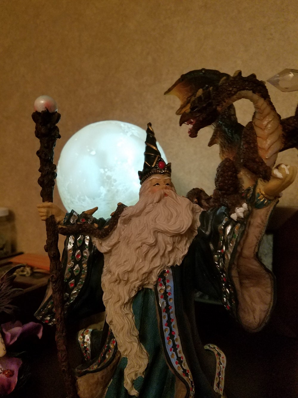 Wizard Magician Collectible Fantasy Figurine Statue With - Etsy