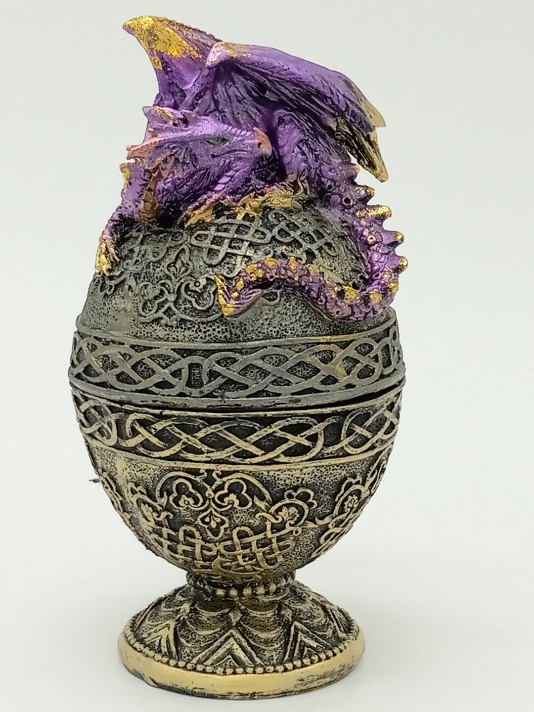 Purple Dragon Trinket Box Egg Shaped Jewelry Stash Box - Etsy