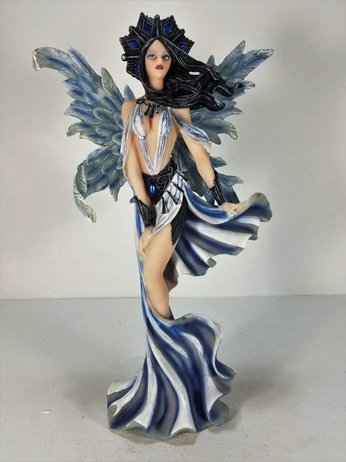 Blue Pixie Wind Fairy Figurine Collectible - Etsy