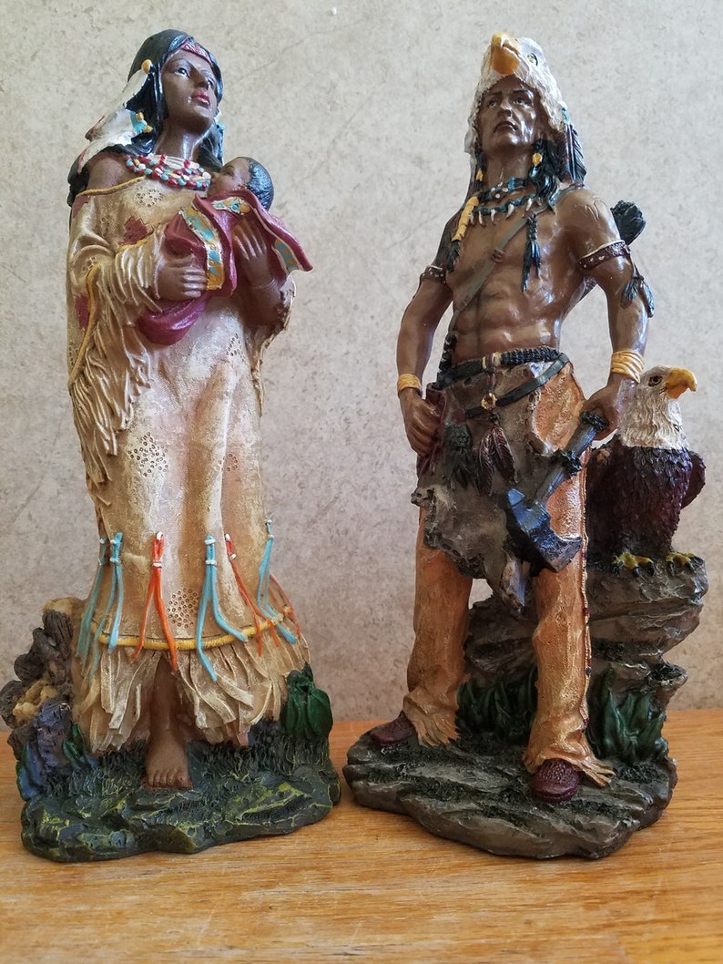 Native American Mom and Baby Collectible Figurine - Etsy