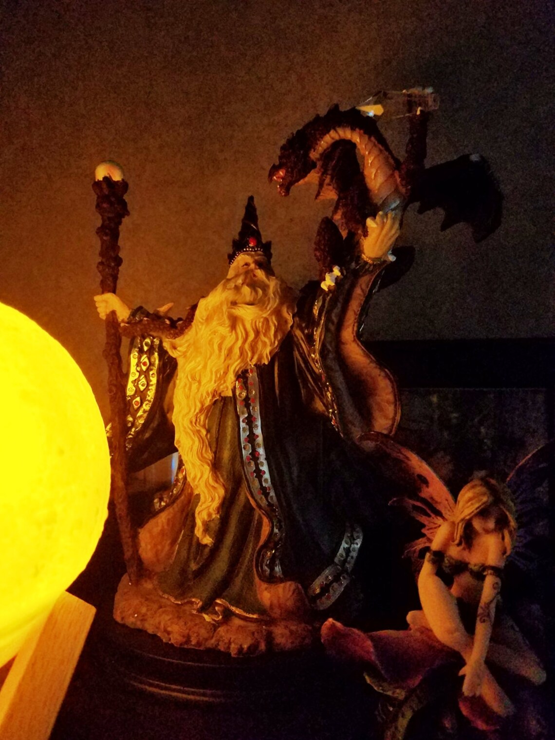 Wizard Magician Collectible Fantasy Figurine Statue With - Etsy