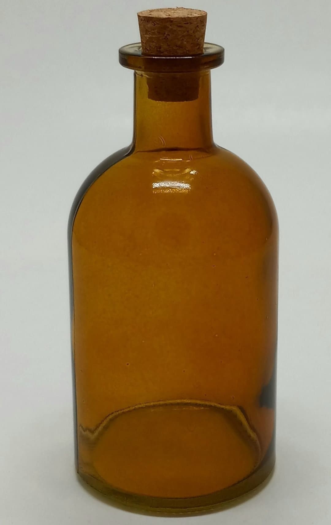 Amber Colored Round Glass Apothecary Style Medicine Bottle / Bud Jar ...