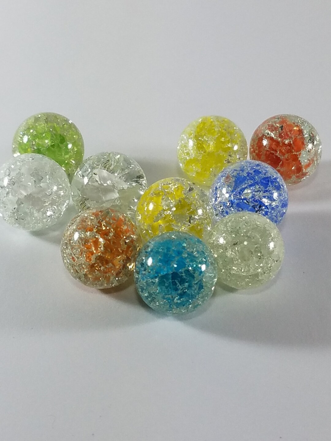 Fried Marbles 10 Collectible Cracked Cats Eye Marbles 0078 - Etsy