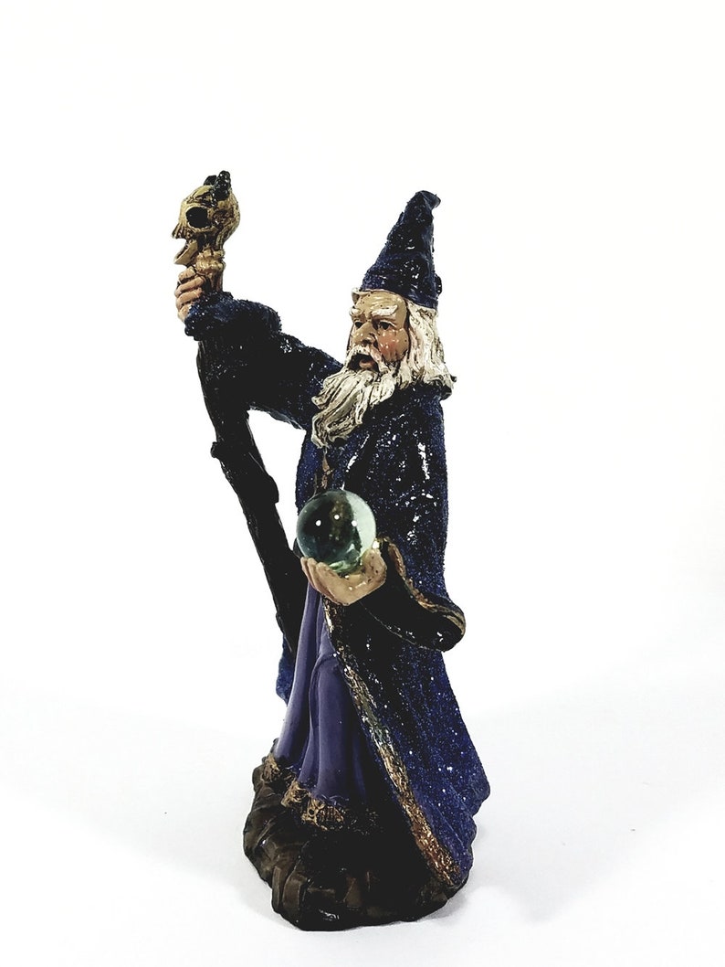Wizard Magician Collectible Fantasy Figurine Mini Statue - Etsy
