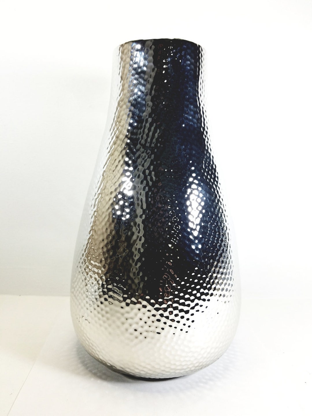 Silver Metallic Ceramic Vase Decorative Flowers and Home Decor - Etsy