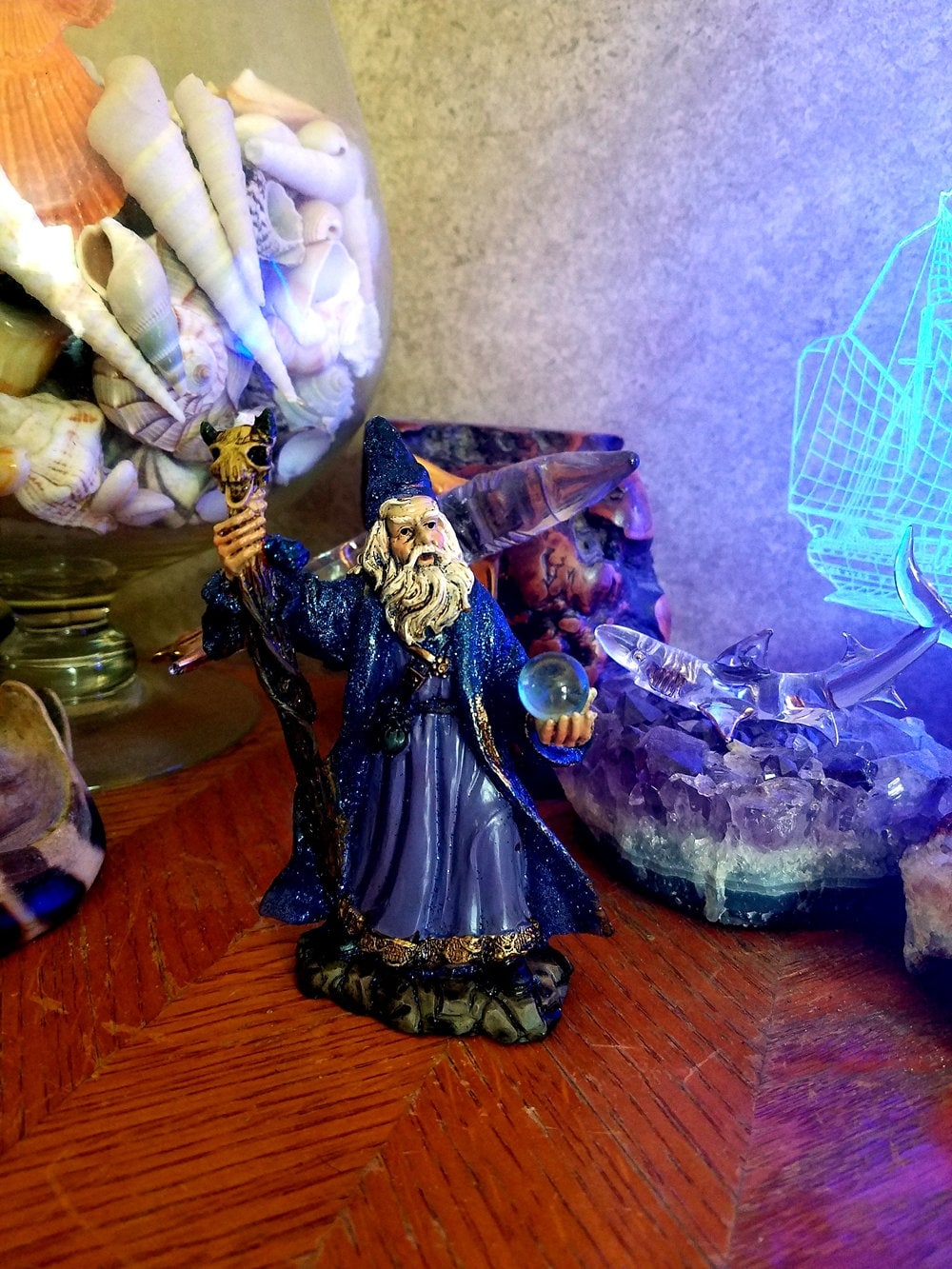 Wizard Magician Collectible Fantasy Figurine Mini Statue - Etsy