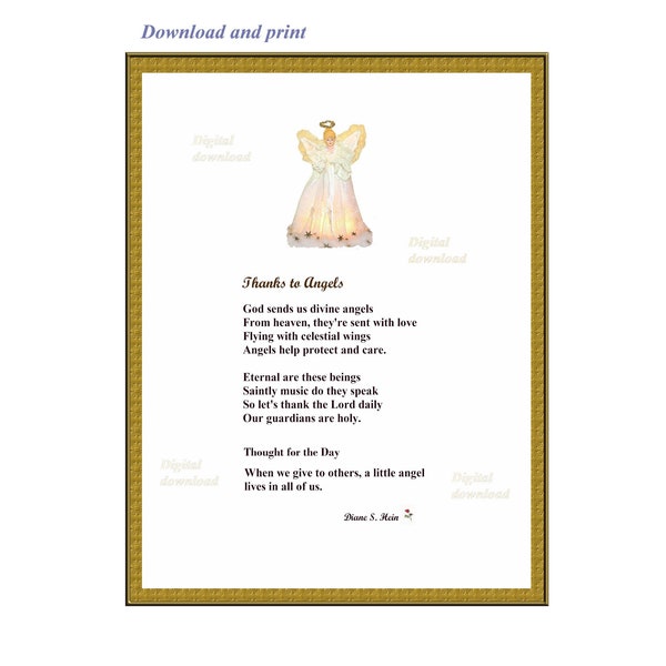 Pocket Angel Poem - Etsy