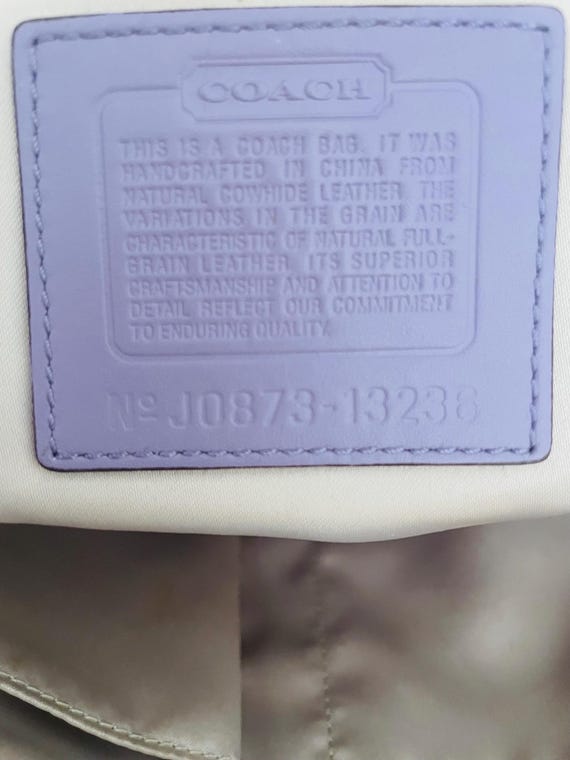 Light Purple Leather Coach Purse