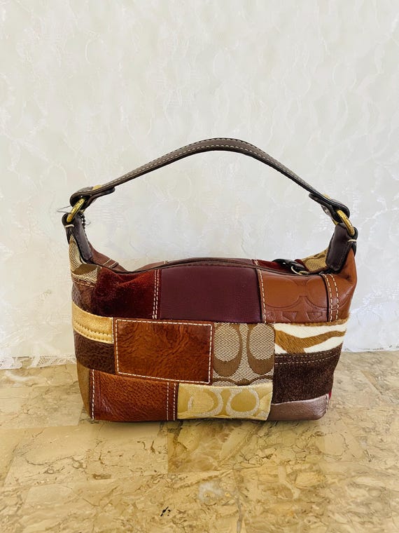 Vtg COACH signature multicolored leather suede fabric… - Gem