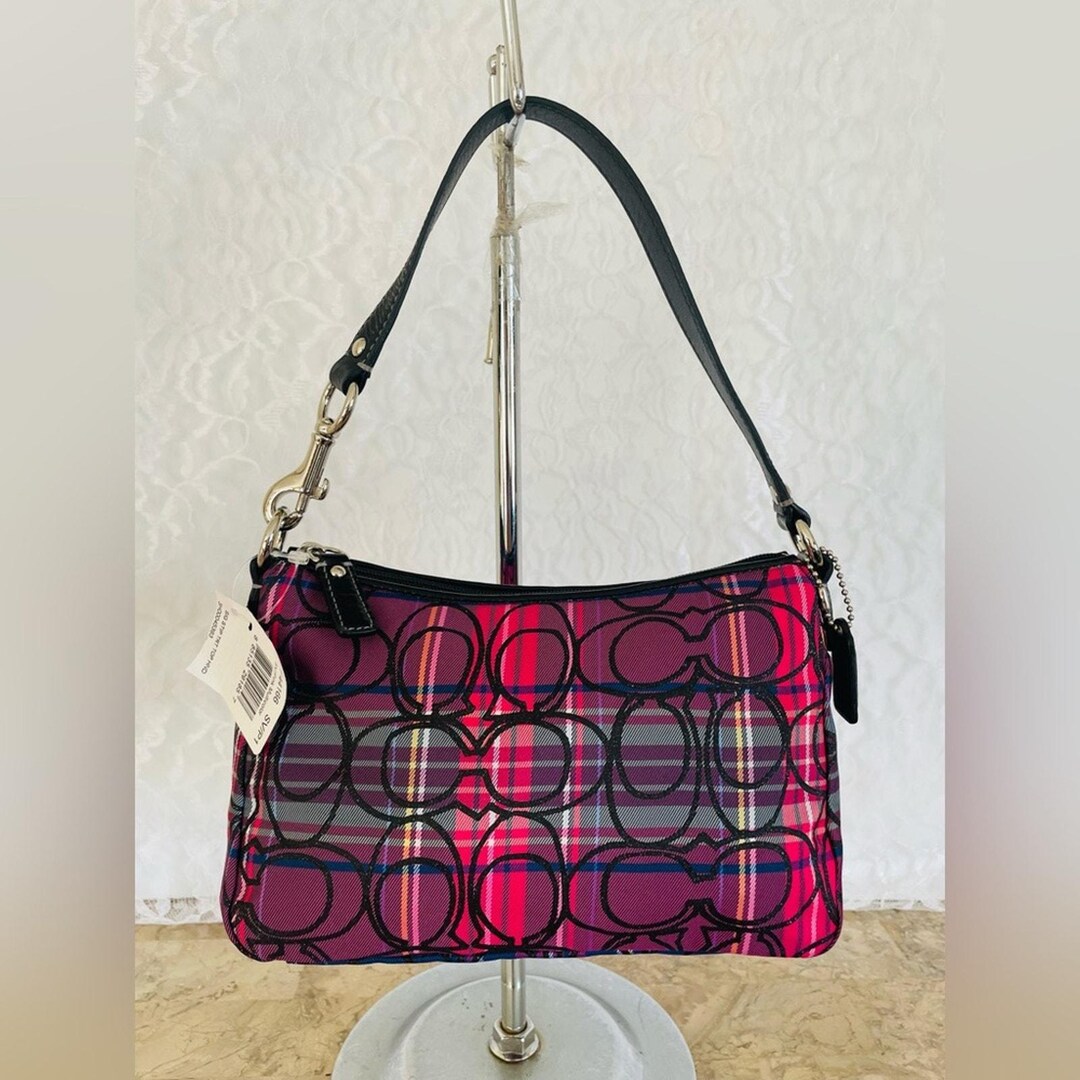 NWT COACH Tartan Plaid Small/mini Convertible Bag - Etsy