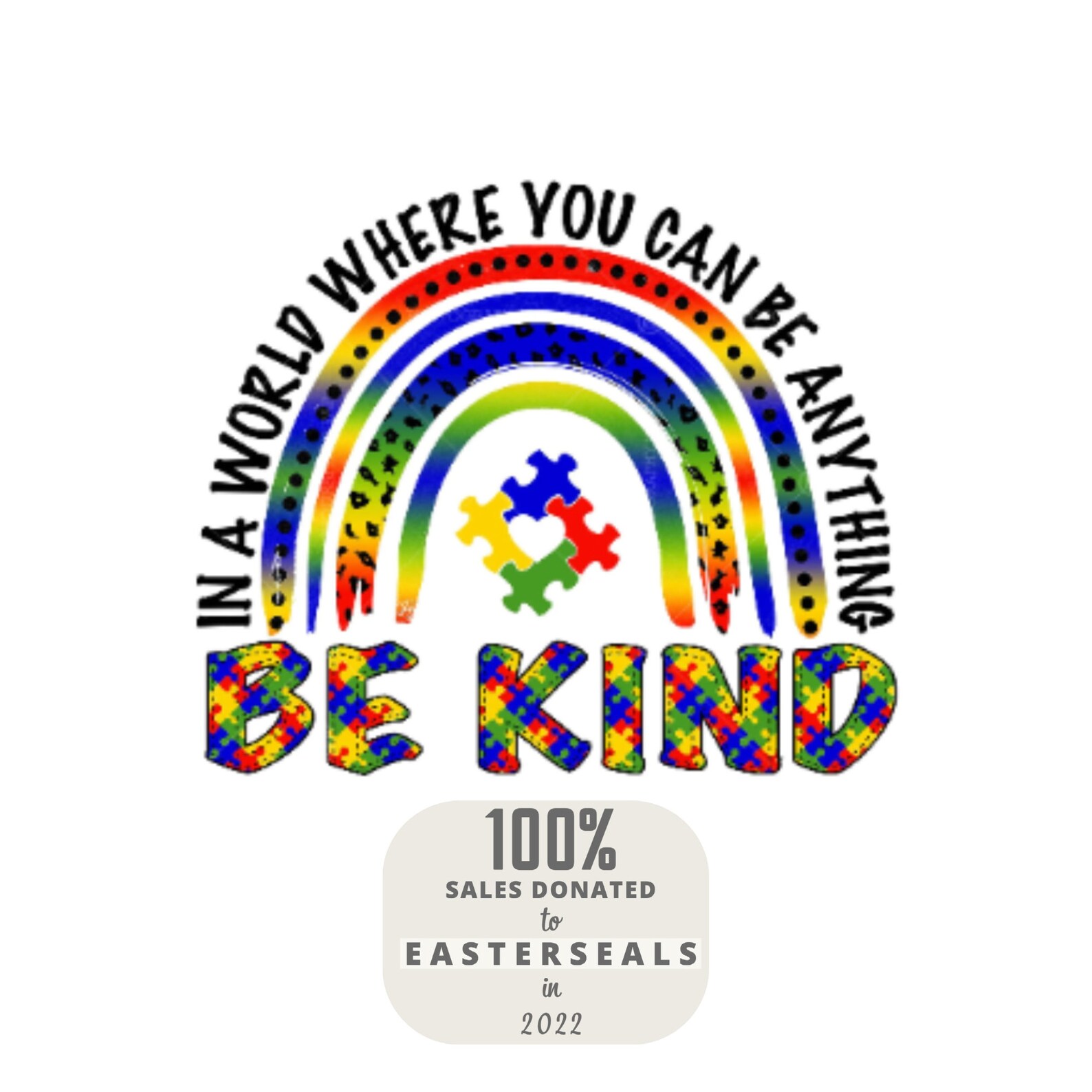 Autism PNG in A World Where You Can Be Anything Be Kind - Etsy