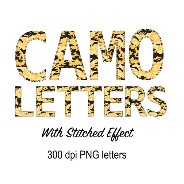 Camo Letters - Etsy
