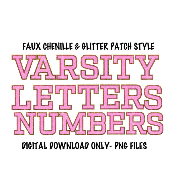 Pink Varsity Letters Stickers - Etsy
