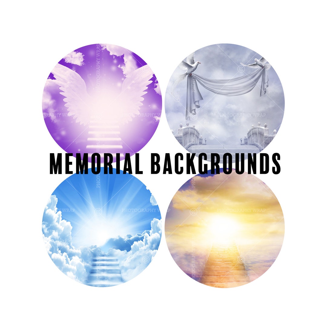Memory Heavenly Background Bundle PNG, in Memory Waterslide, Loss of ...