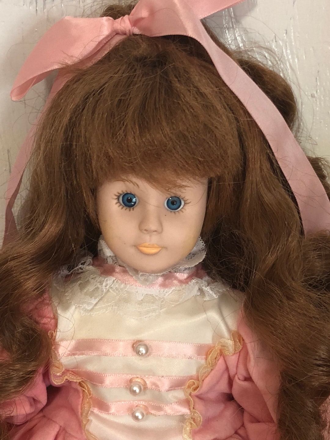 Pink Porcelain Doll - Etsy