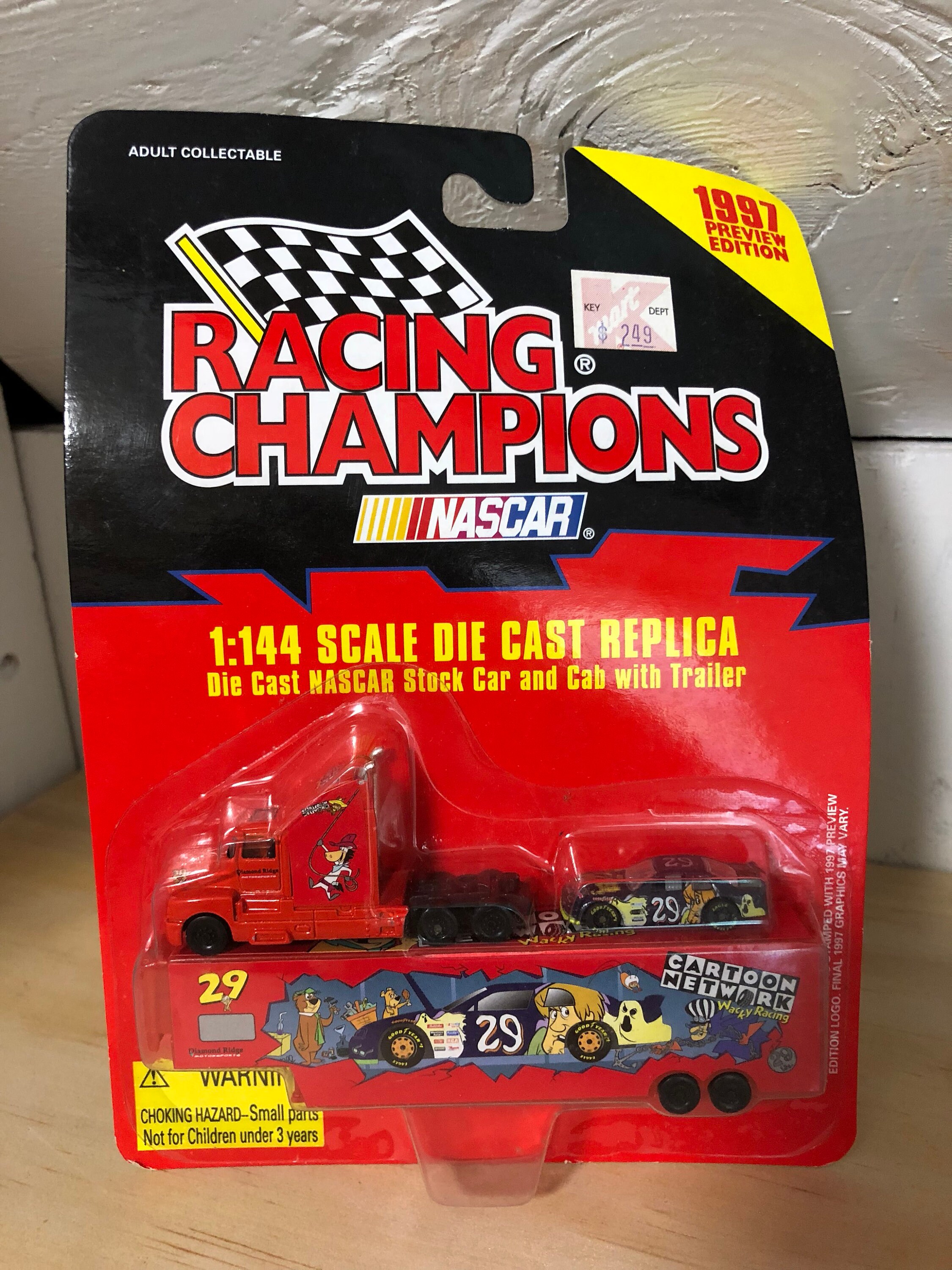 Racing Champions NASCAR Die Cast Replica Stock Car and Cab With Trailer ...