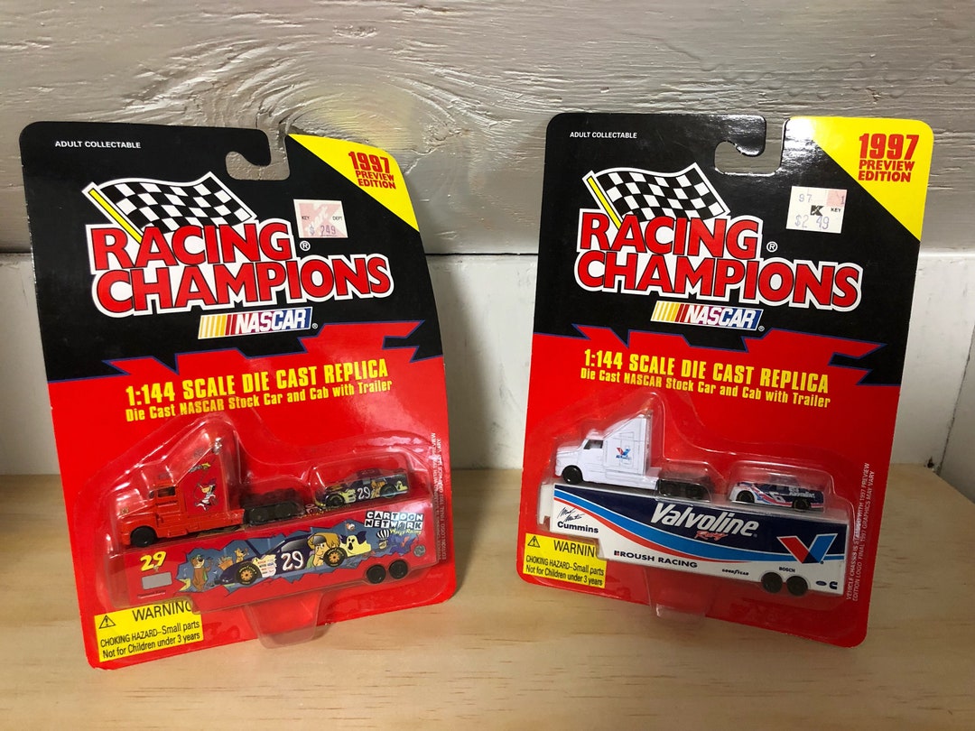 Racing Champions NASCAR Die Cast Replica Stock Car and Cab With Trailer ...