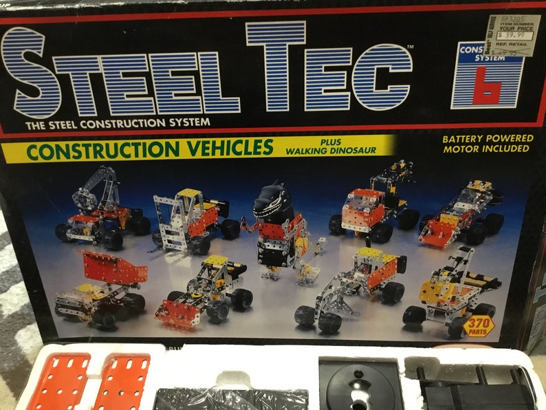 Steel Tec Construction Vehicles Plus Walking Dinasour - Etsy