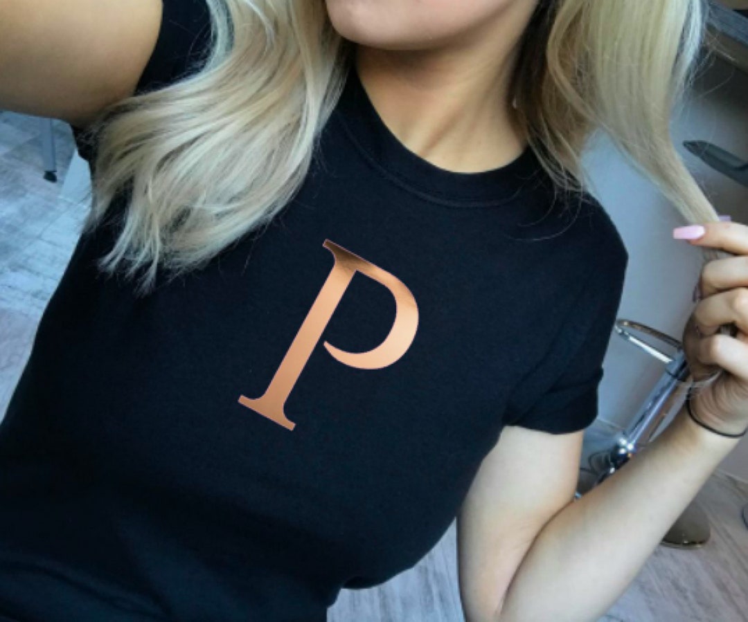 Letter P Initial Alphabet T-shirt Personalised Custom Tshirt - Etsy