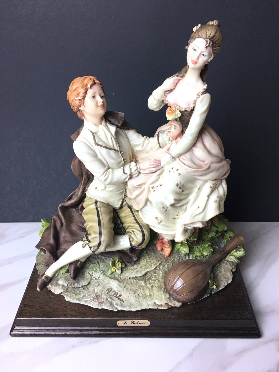 Vintage A. Belcari Figurine. This Vintage Figurine is a Man & Woman W ...