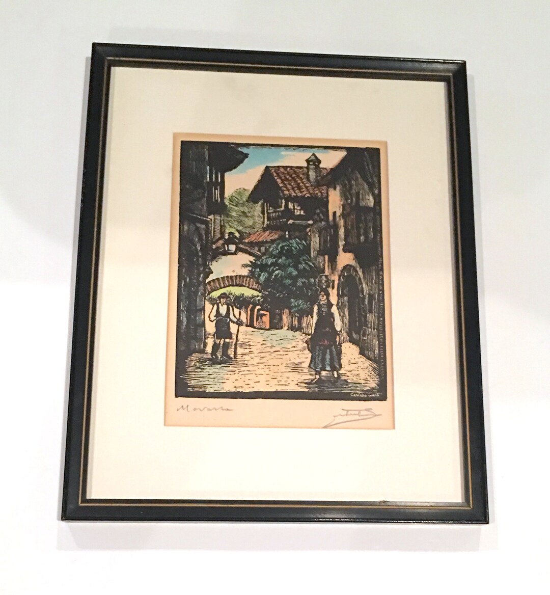 Vintage Juan Castells Martí Lithograph Art Print. This Vintage Spanish ...
