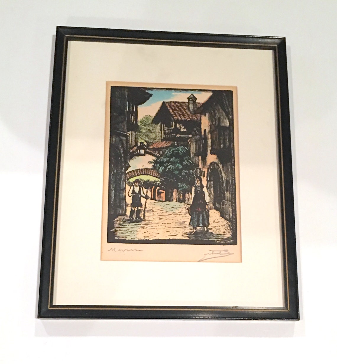Vintage Juan Castells Martí Lithograph Art Print. This Vintage Spanish ...