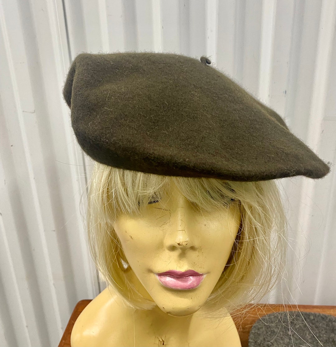 Vintage Brown Wool Basque Beret Made in France O/S - Etsy