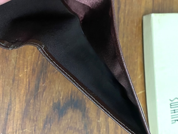 Vintage Swank Mens Brown Leather Wallet New Old Stock - Gem