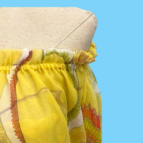 Vintage Siam Original NY Yellow Silk Sun Patern Off S… - Gem