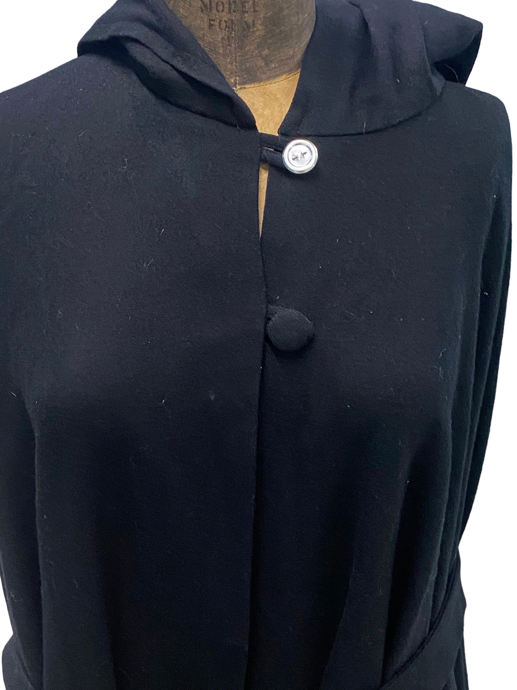 Vintage Texas Body Hanging Long Black Hooded Cloak Large - Etsy