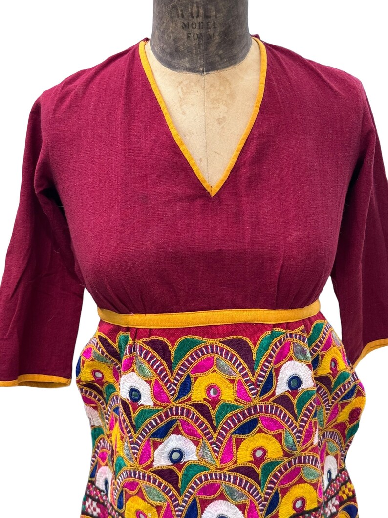 Vintage 70s Boho Hippy Backless Tunic Top Rajkumari Made in India Sz 11 ...