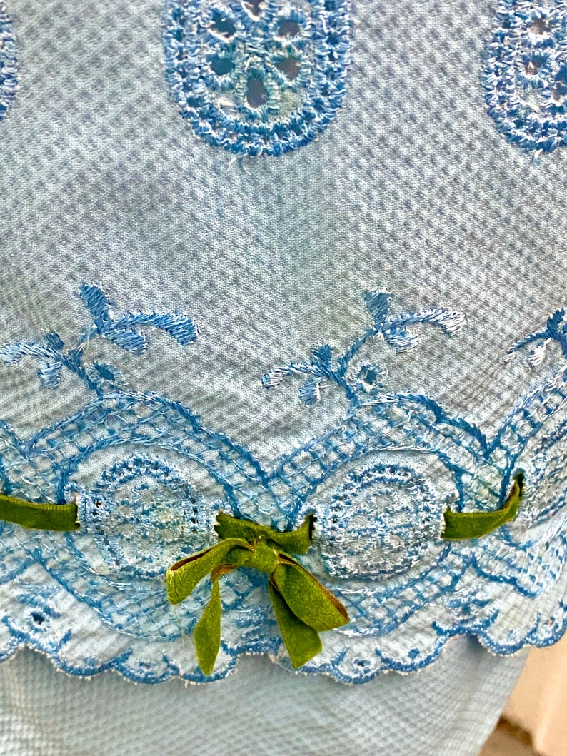 Vintage 60's Mel Warshaw Miss Jane Miami Blue Waffle Weave - Etsy