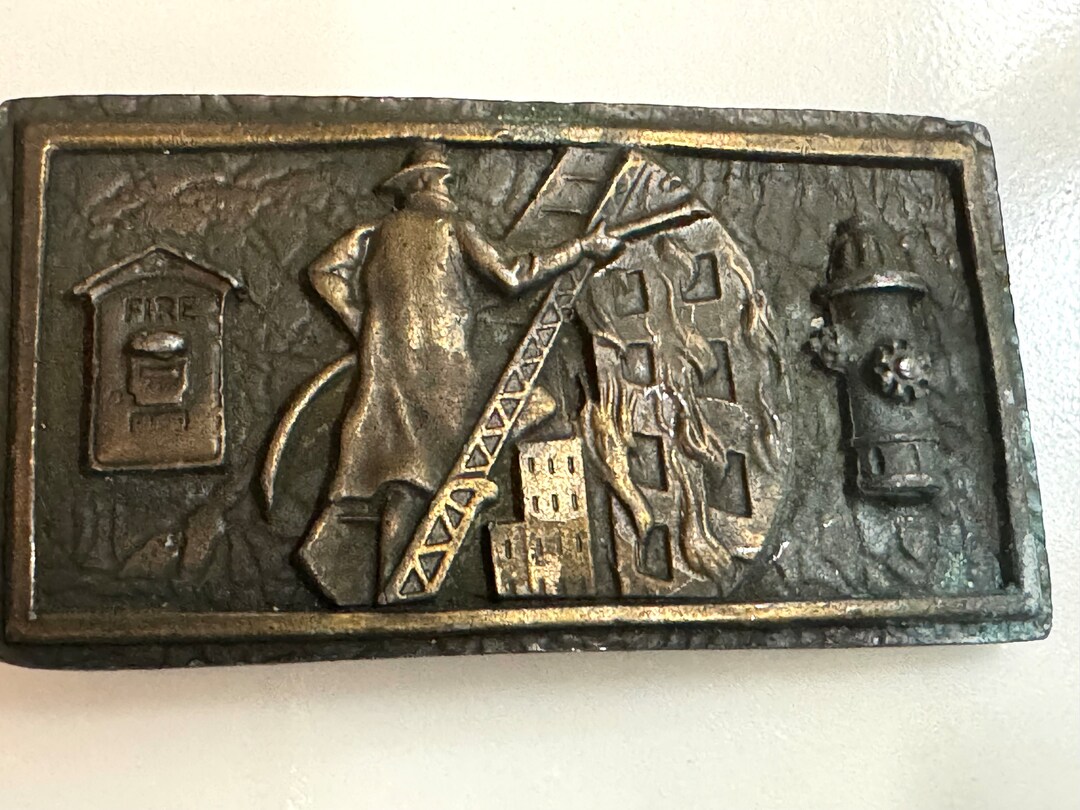 Vintage 1960s/1970s Tiffany Studio Brass Fireman Belt Buckle - Etsy
