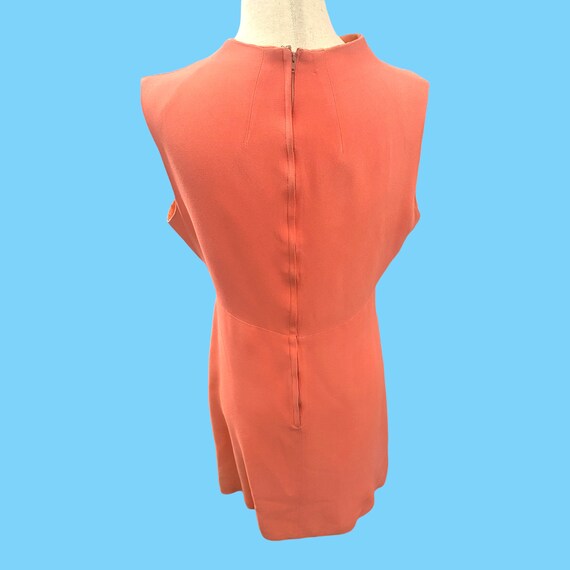 Vintage 1960s Peach Colored Short Cocktail Dress Diam Gem