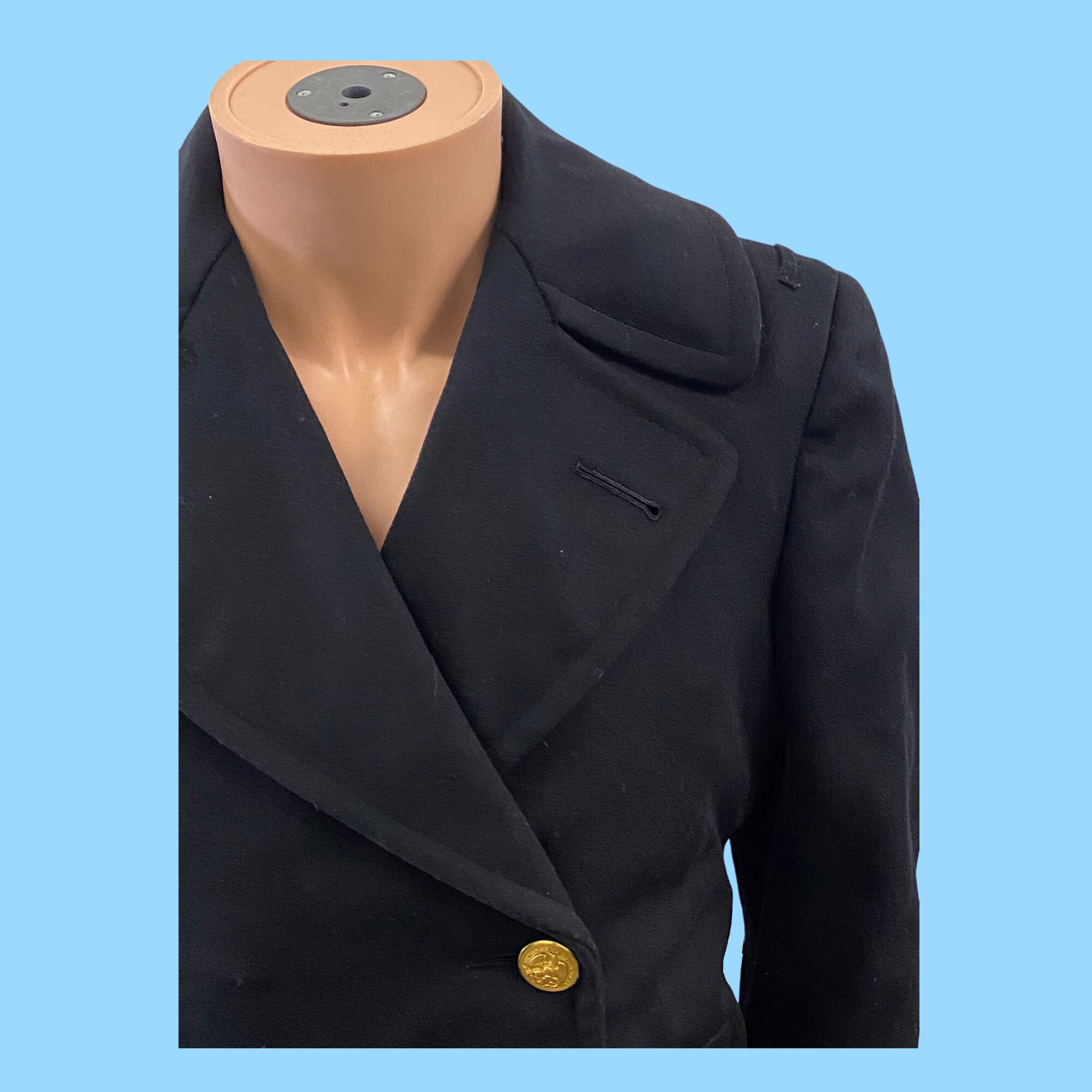 Vintage US Navy Long Wool Officers Bridge Coat USN - Etsy