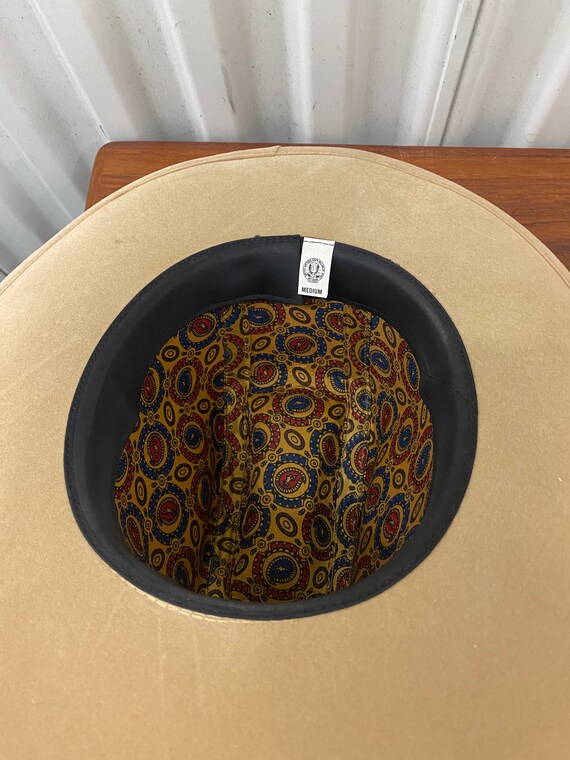 Vintage Tan Stetson Cowboy Hat With Feather Cockade -… - Gem