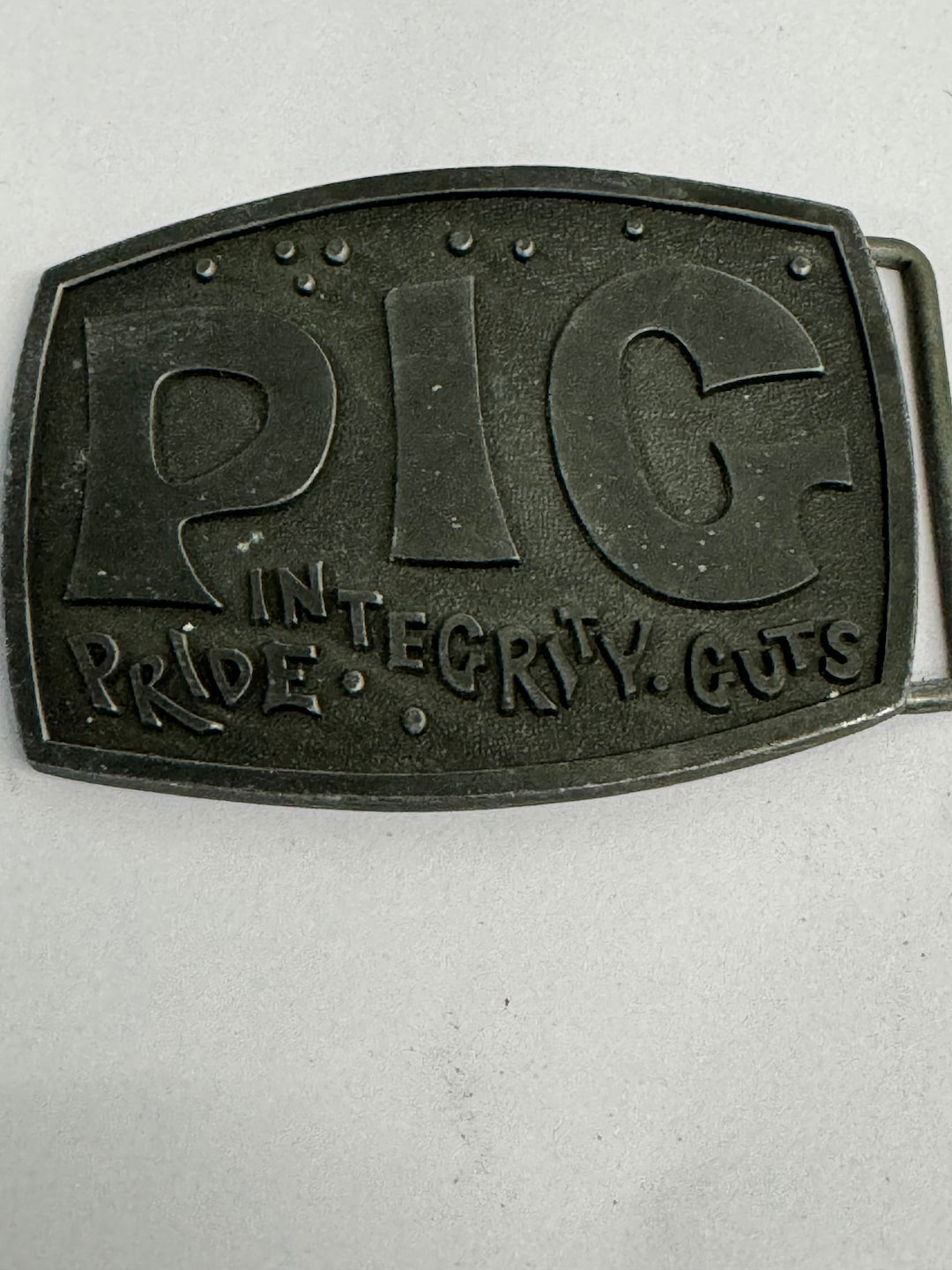 1976s Brass PIG Pride Integrity Guts Belt Buckle - Etsy