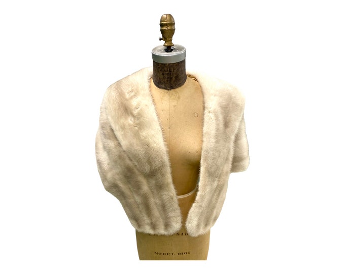 Vintage Adrian Thal Cream Colored Mink Fur Stole O/S - Etsy
