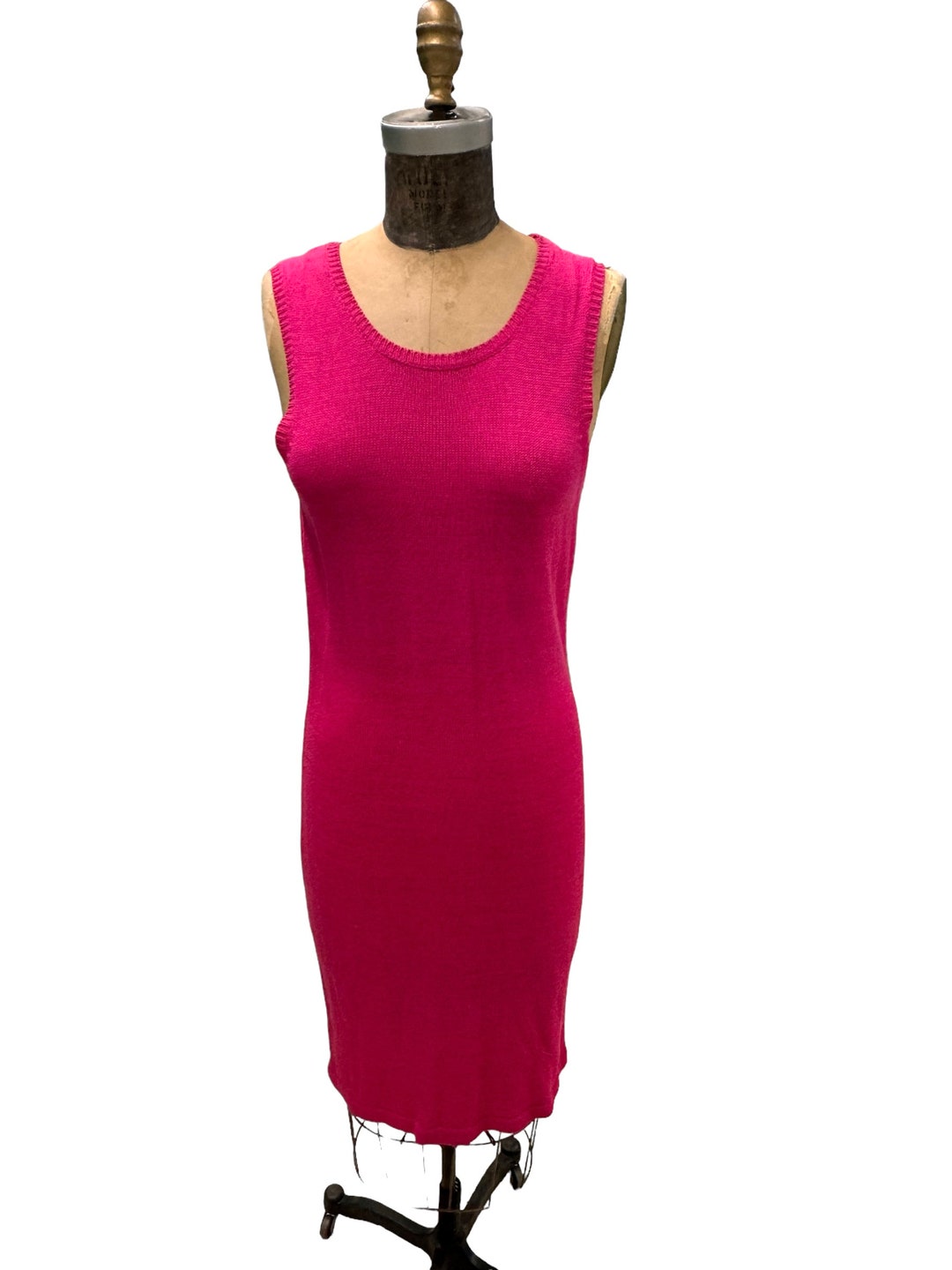 Vintage Nina Charles for Kasper ASL Pink Cotton Knit Dress Med. - Etsy