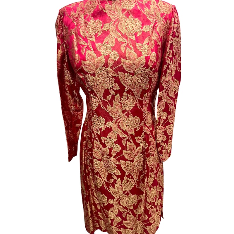 Red Lurex Vintage Dress - Etsy