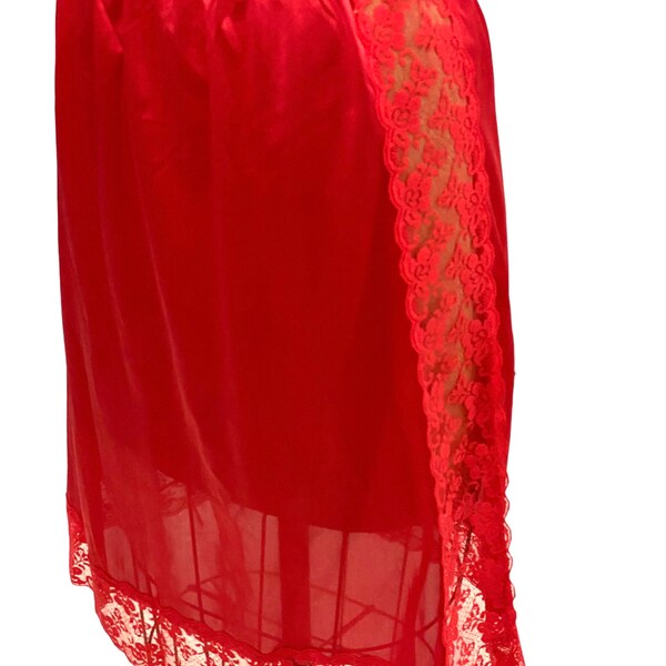 Red Nylon Half Slip - Etsy