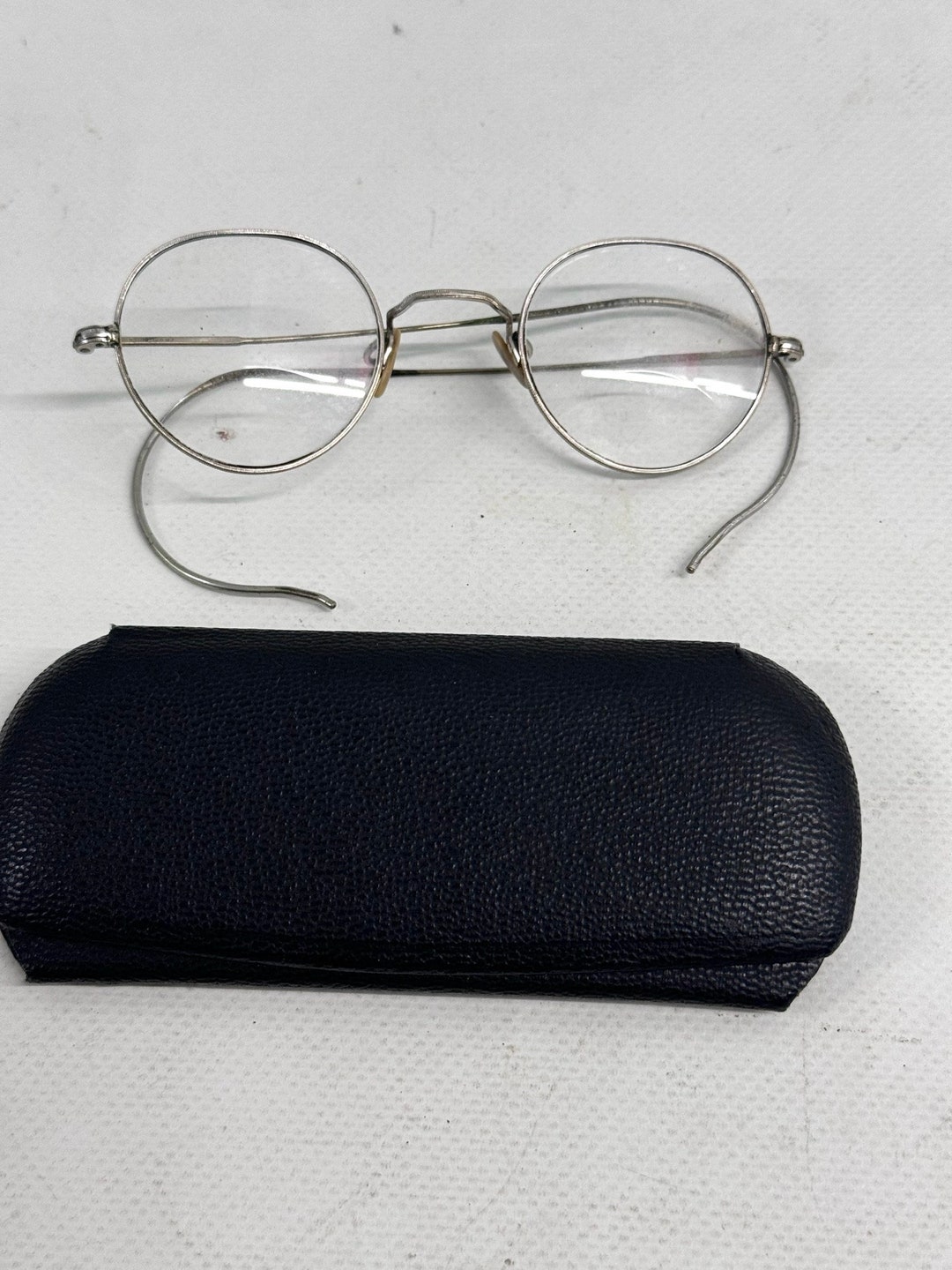 Wire Rim Antique Vintage Round Glasses Eyeglass Frames Spectacles 12K ...