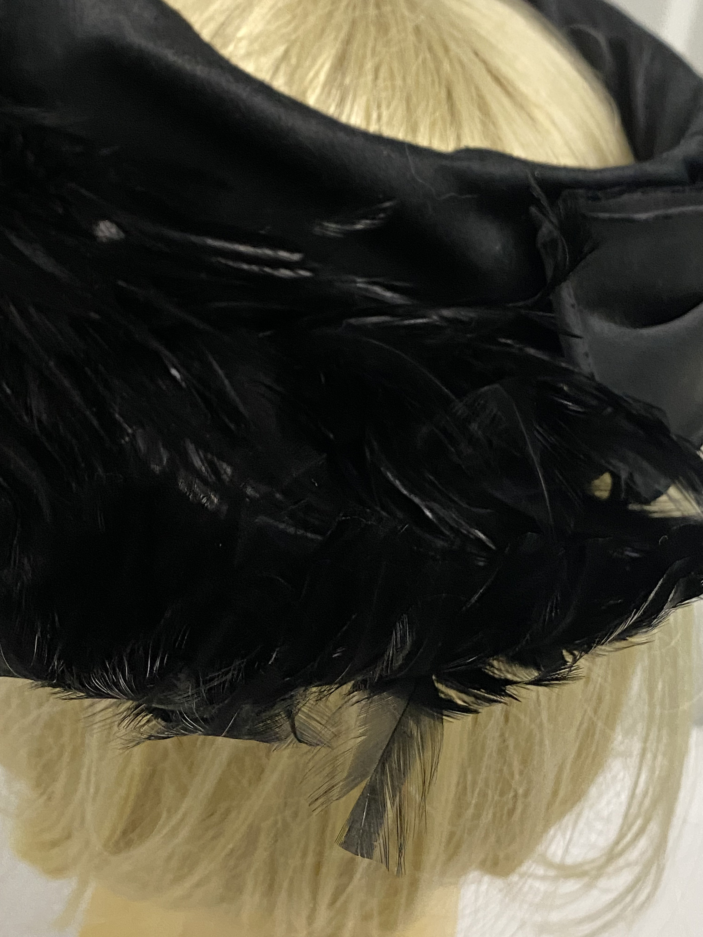 Vintage Bon Rey Black Ostrich Feather Hat - Etsy