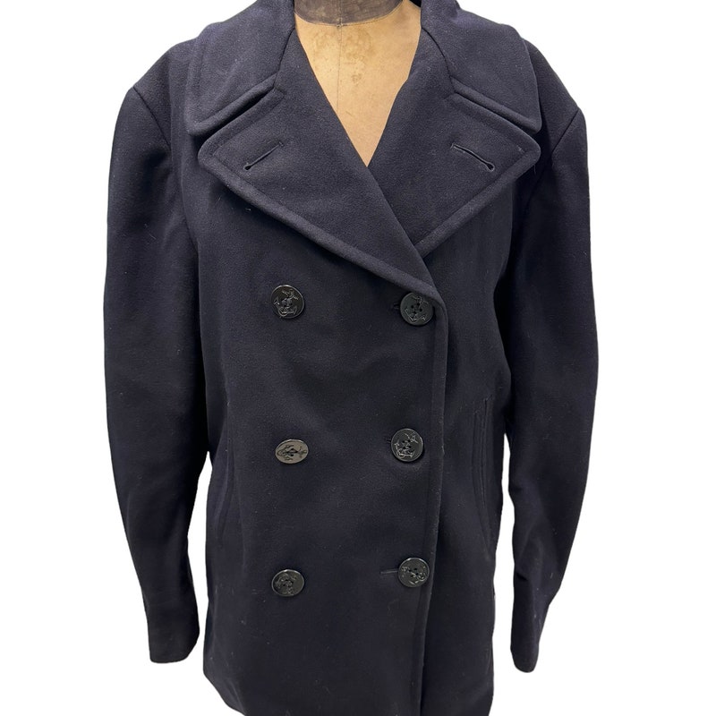 Navy Pea Coat - Etsy