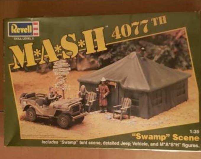 M.A.S.H. 4077th From Swamp Scene From Revell. Mash Figures, Jeep and ...