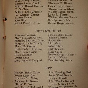 UT Class of 1924 University of Tennessee Commencement Program. Historic ...