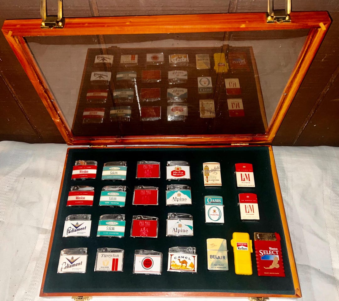 Vintage Cigarette Lighters Collection Marlboro, Camel, Salem, Winston ...