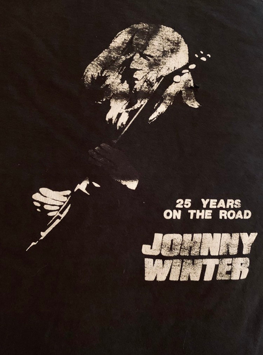 Johnny Winter Concert Tour Shirt and Ticket Stub Rare 1991 25 Years on ...